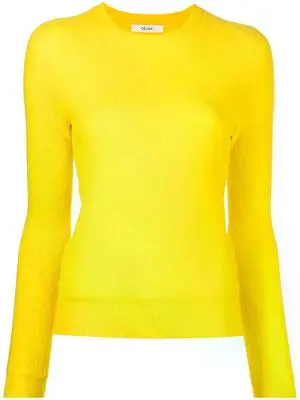 Celine Crew-neck Jumper - Yellow