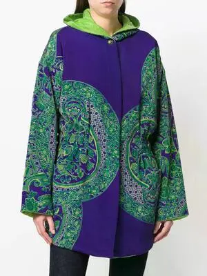 Versace Floral Padded Hooded Coat