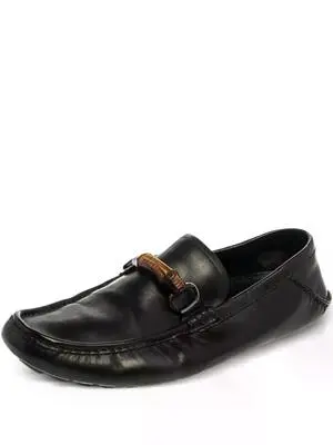 Gucci Bamboo-detail Leather Loafers