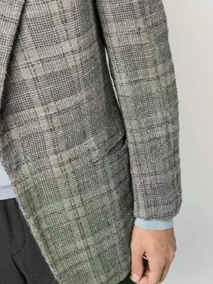 Versace 1980s Notched Lapels Checked Blazer