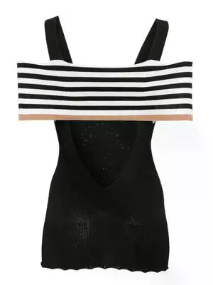 Gianfranco Ferre 2000s Striped Embellished Top