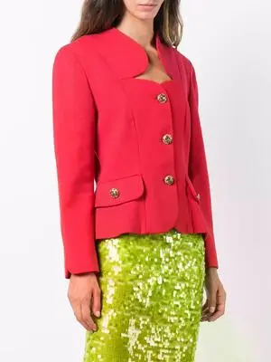 A.N.G.E.L.O. VINTAGE CULT 1980s Sculpted Neckline Buttoned Blazer