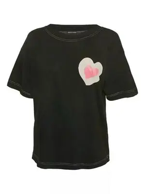 Emporio Armani Heart Appliqué Cotton T-shirt
