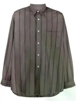 Comme Des Garçons 1990s Cutaway Collar Striped Shirt