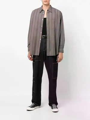 Comme Des Garçons 1990s Cutaway Collar Striped Shirt
