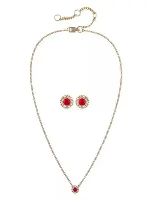 Givenchy 2000s Earrings And Necklace Set - Gold
