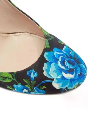 Miu Miu 85mm Floral-print Pumps