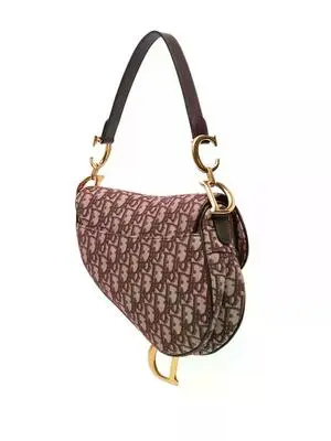 Dior 2018 Oblique Canvas Saddle Bag - Red