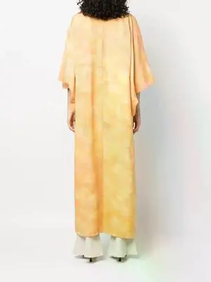 A.N.G.E.L.O. VINTAGE CULT 1970s Marble-effect Silk Coat - Orange