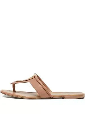 Saint Laurent Leather Y Motif Thong Flats