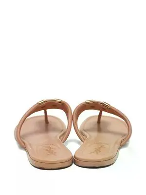 Saint Laurent Leather Y Motif Thong Flats