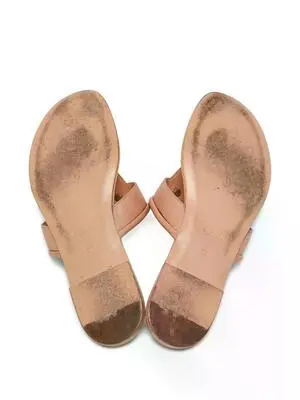 Saint Laurent Leather Y Motif Thong Flats