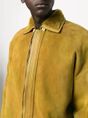 Versace 1980s Zip-up Shearling Coat