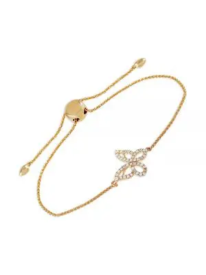 LB EXCLUSIVE 14k Yellow Butterfly Diamond Bracelet - Gold