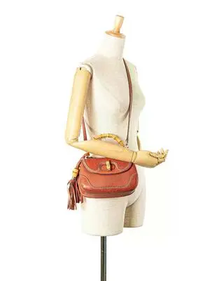 Gucci Small Leather Bamboo Satchel