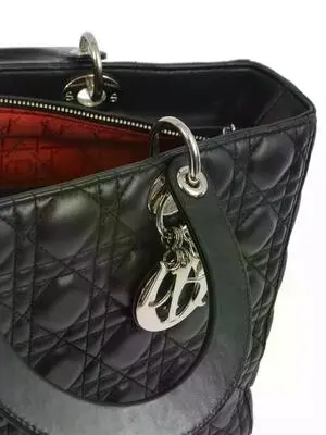 Dior Cannage Lady Two-way Handbag - Black