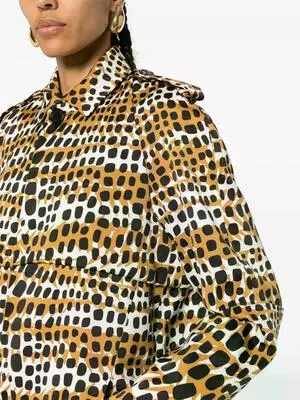 Celine 2000s Graphic-print Silk Trench Coat