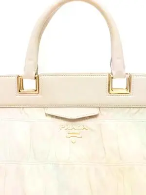 Prada 2010s Gaufre Ruched Tote Bag