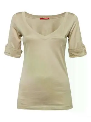 Prada Cotton V-neck Top