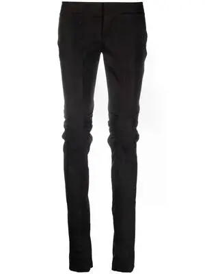Gucci 2000s Gathering-detailed Low-rise Trousers