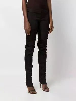 Gucci 2000s Gathering-detailed Low-rise Trousers
