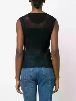 MAISON MARGIELA 2000s Sheer-panel T-shirt