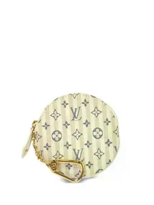 LOUIS VUITTON 2007 Mini Lin Round Coin Purse - Neutrals