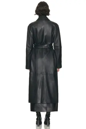 TOTEME Belted Leather Coat