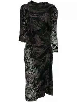 VIVIENNE WESTWOOD 2014-2015 Graphic-print Midi Dress - Grey