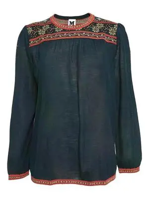Missoni Floral-embroidered Knit Top - Blue