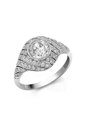 PRAGNELL Platinum Art Deco Diamond Ring