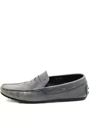 TOD'S Leather Loafers - Grey