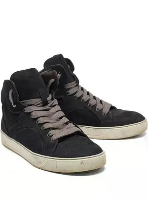 LANVIN Hi-top Suede Sneakers