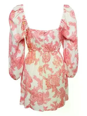 ALEMAIS Paisley-print Mini Dress - Pink