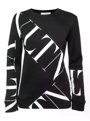 Valentino Garavani Diagonal Logo Sweatshirt - Black
