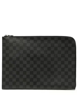 LOUIS VUITTON Damier Graphite Pochette Jour Gm - Black