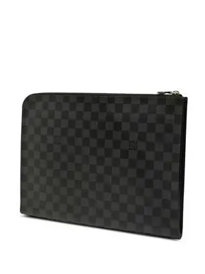 LOUIS VUITTON Damier Graphite Pochette Jour Gm - Black