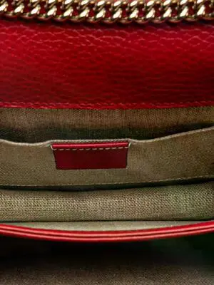 Gucci Calfskin Interlocking G Crossbody Bag - Red
