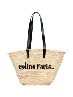 Celine Raffia Classic Panier Tote