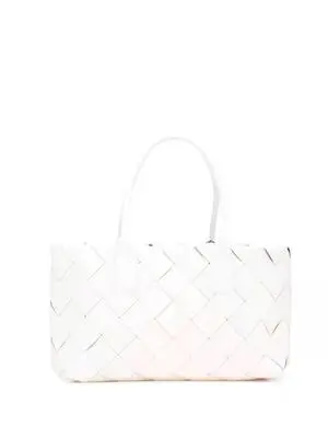 Bottega Veneta Small Intrecciato Cabat Tote Bag - White