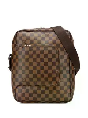 LOUIS VUITTON 2004 Damier Ebene Olav Mm Crossbody Bag