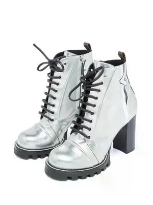 LOUIS VUITTON 120mm Leather Ankle Boots