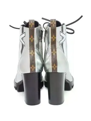 LOUIS VUITTON 120mm Leather Ankle Boots