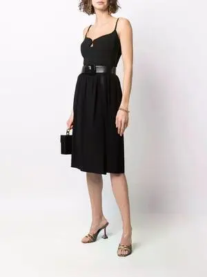 Saint Laurent Silk High-waisted Pleated Skirt