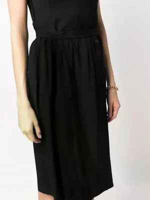 Saint Laurent Silk High-waisted Pleated Skirt
