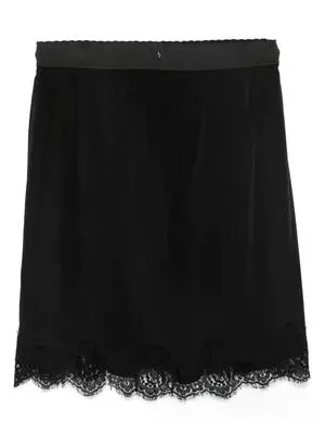 Dolce & Gabbana 2000s Lace-trim Midi Skirt