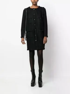 Chanel 2008 Ruffle-detailed Wool-blend Coat