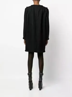 Chanel 2008 Ruffle-detailed Wool-blend Coat
