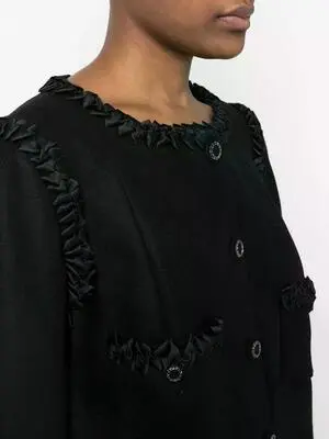 Chanel 2008 Ruffle-detailed Wool-blend Coat