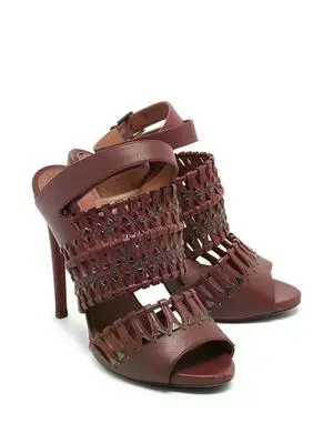 Alaïa Laser-cut Ankle Strap Sandals